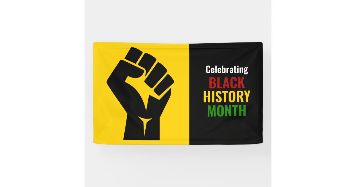 Customizable Celebrating Black History Month Banner | Zazzle