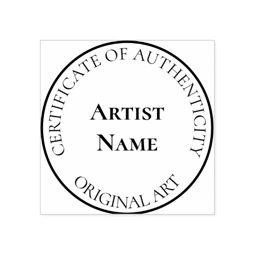 Customizable Certificate of Authenticity Stamp | Zazzle