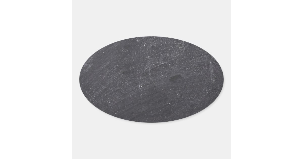 Customizable Chalkboard Background Oval Sticker | Zazzle