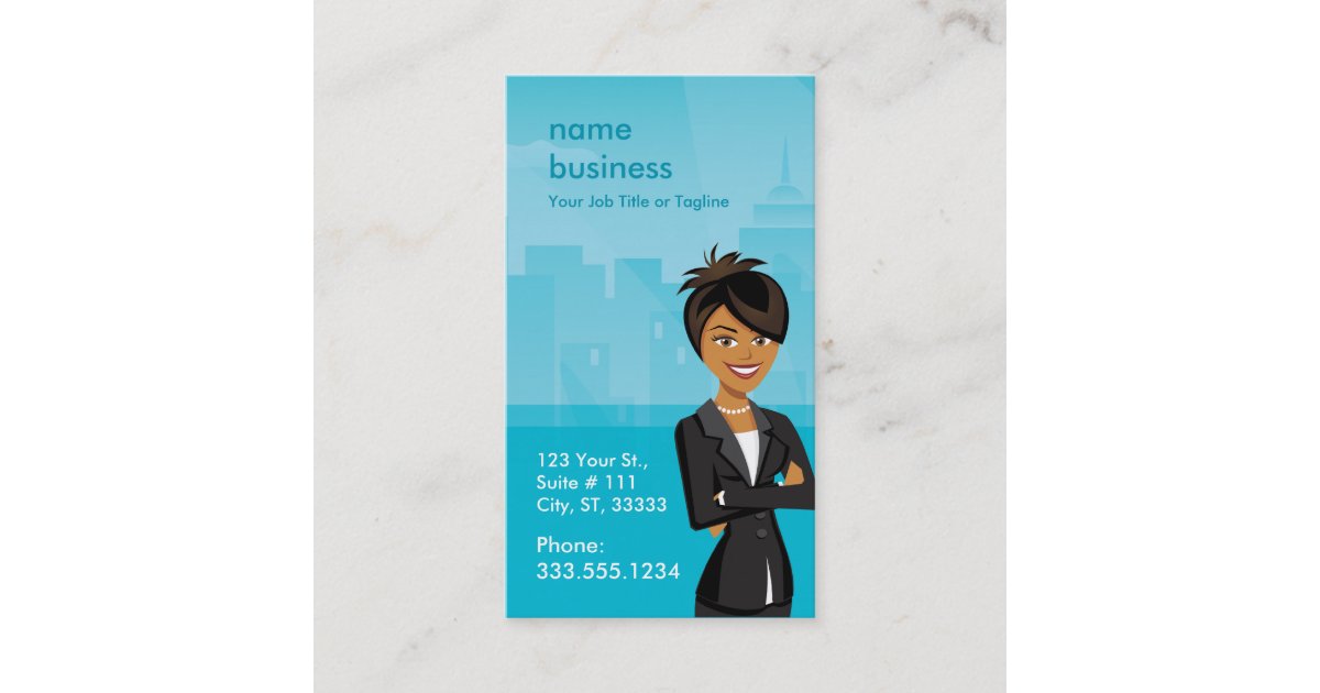 Customizable Character Business Card Vertical | Zazzle