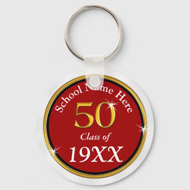 Customizable Cheap 50 Year Class Reunion Souvenirs Keychain | Zazzle