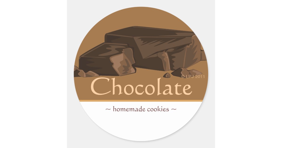Customizable Chocolate Stickers | Zazzle