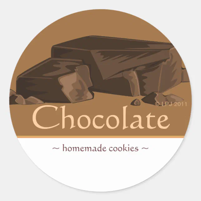 Customizable Chocolate Stickers | Zazzle