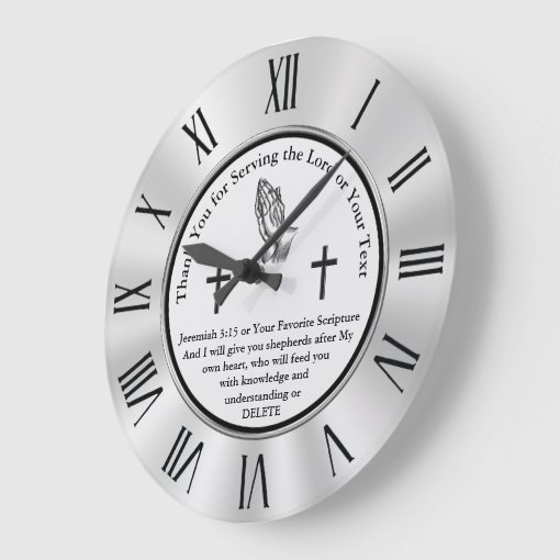 Customizable Christian Clock with Bible Verse | Zazzle
