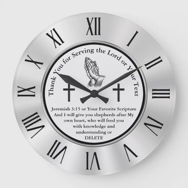 Customizable Christian Clock with Bible Verse | Zazzle