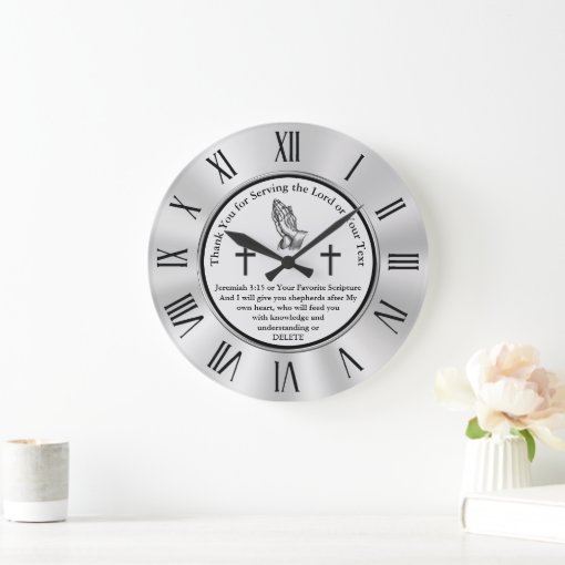 Customizable Christian Clock with Bible Verse | Zazzle