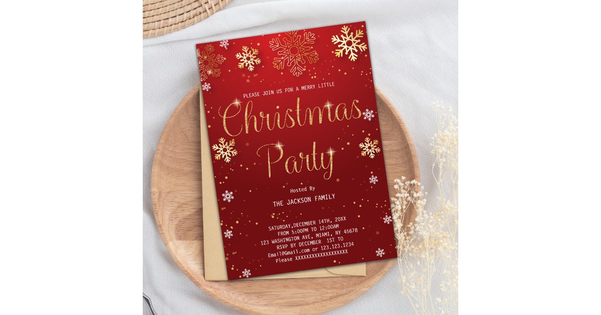 Customizable Christmas Event Card | Zazzle