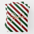 Customizable Christmas Stripes Wrapping Paper Sheets | Zazzle
