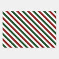 Customizable Christmas Stripes Wrapping Paper Sheets | Zazzle