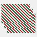 Customizable Christmas Stripes Wrapping Paper Sheets | Zazzle