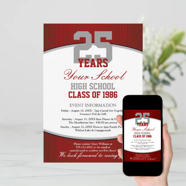 Customizable Class Reunion Invitation | Zazzle