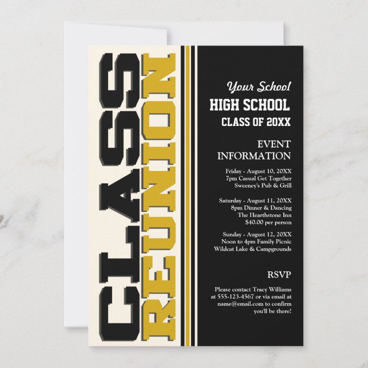 Customizable Class Reunion Invitation | Zazzle