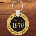 Customizable Class Reunion Key Rings Black, Gold | Zazzle