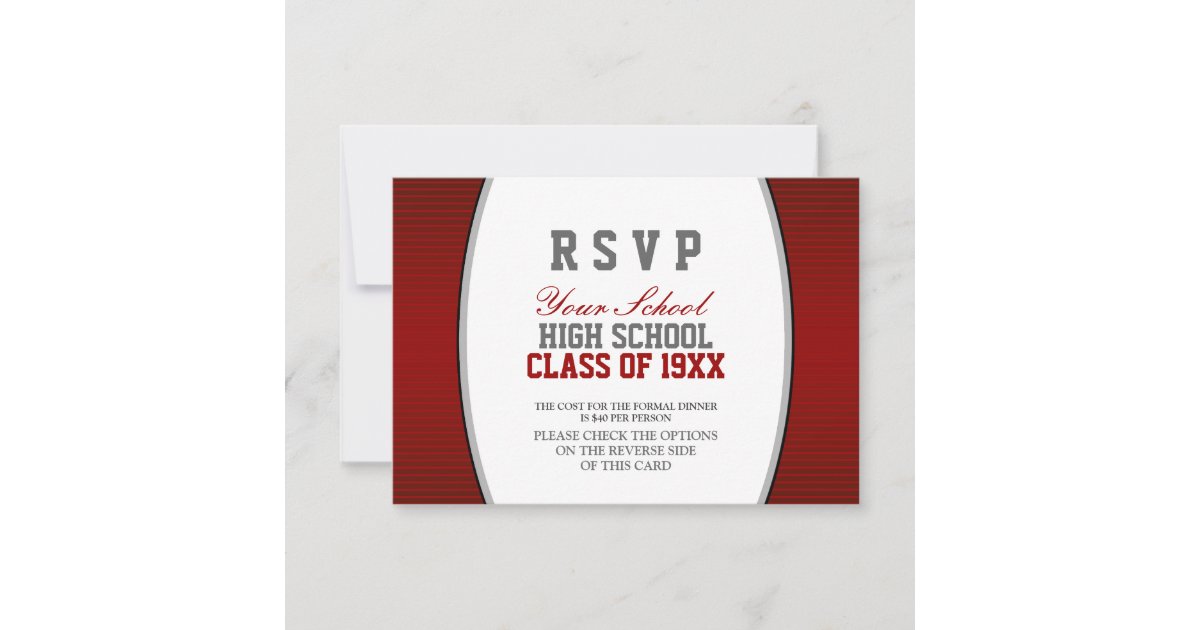 Customizable Class Reunion RSVP | Zazzle