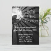 Customizable Class Reunion Silver Disco Ball Invitation | Zazzle