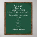 CUSTOMIZABLE Decorative Classroom Rules Poster | Zazzle.com