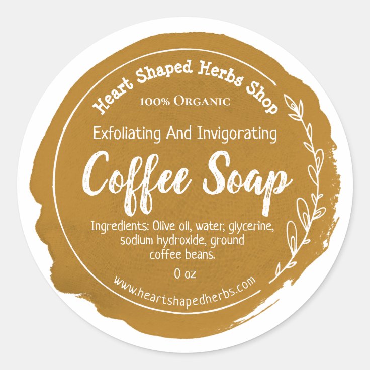 Customizable Coffee Soap Label Handmade | Zazzle