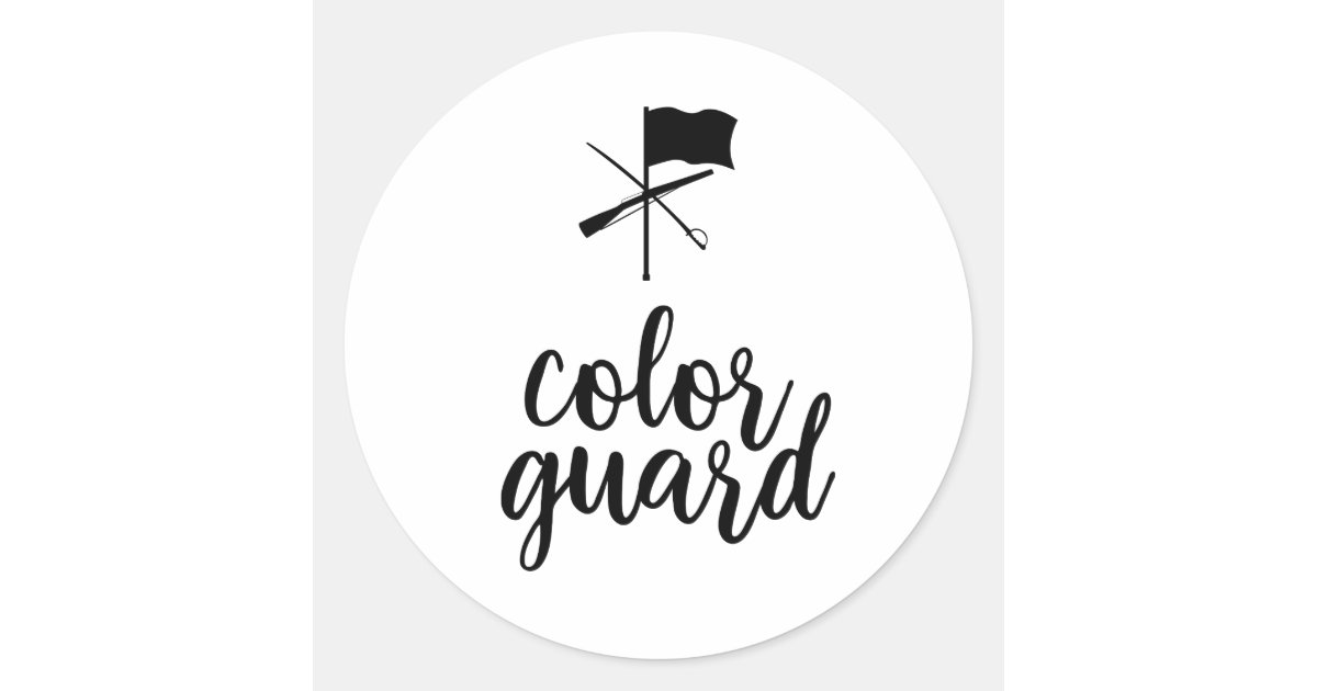 Customizable Color Guard Sticker | Zazzle