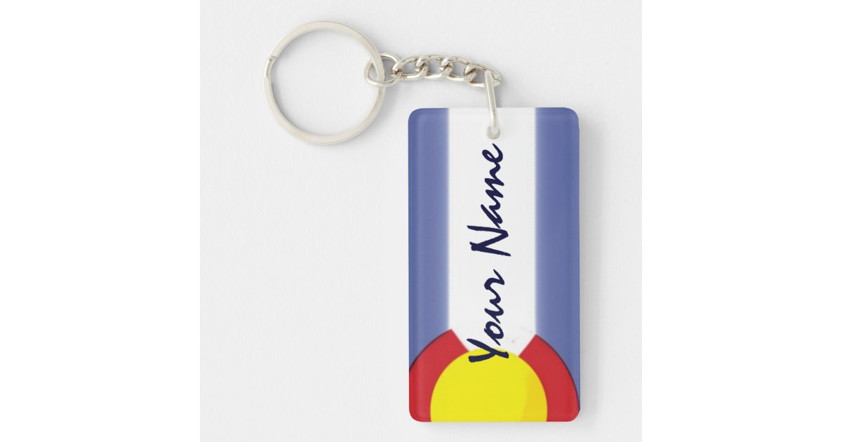 Customizable Colorado flag souvenir keychain | Zazzle