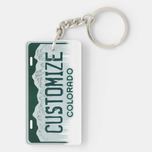 Customizable Colorado license plate keychain | Zazzle