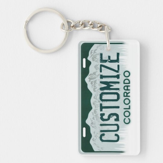 Customizable Colorado license plate keychain | Zazzle.com
