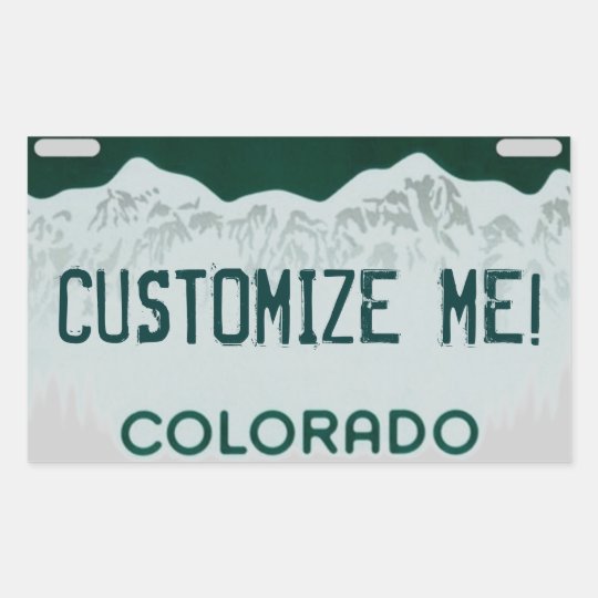 Customizable Colorado license plate stickers | Zazzle.com