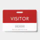 Customizable Company Logo Visitor Badge | Red | Zazzle