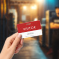 Customizable Company Logo Visitor Badge | Red | Zazzle
