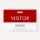 Customizable Company Logo Visitor Badge | Red | Zazzle