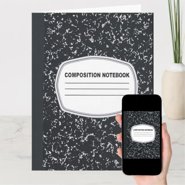 Customizable Composition Notebook Greeting Card | Zazzle