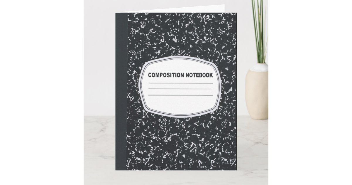 Customizable Composition Notebook Greeting Card | Zazzle