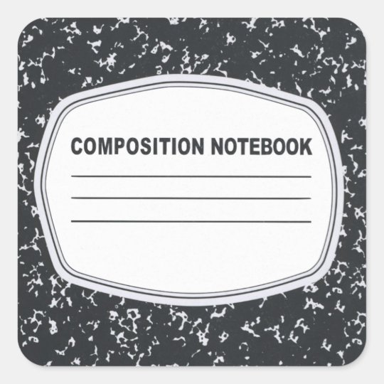 Customizable Composition Notebook Stickers | Zazzle.com