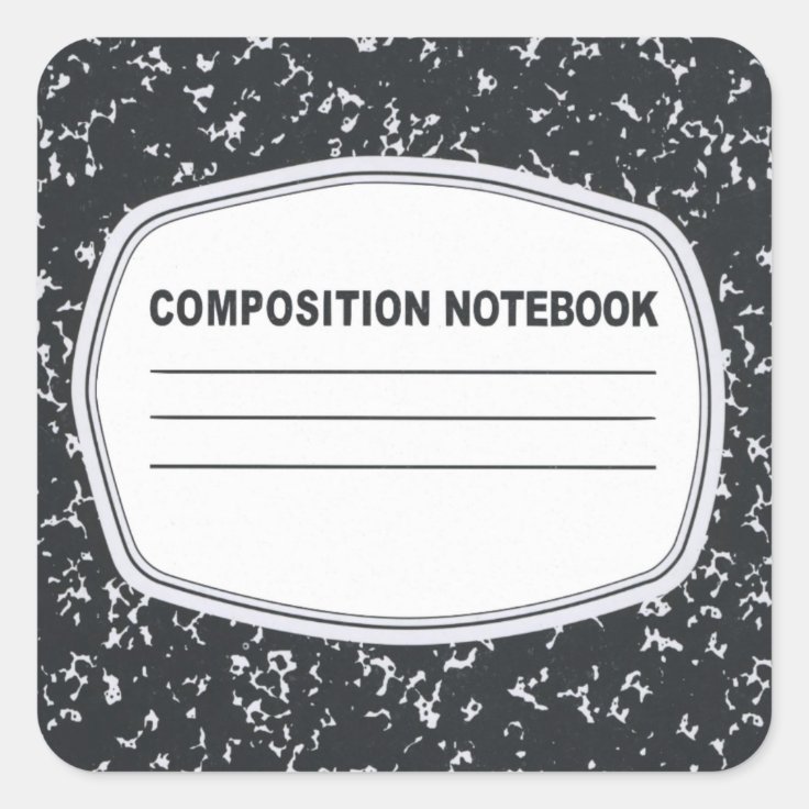 Customizable Composition Notebook Stickers | Zazzle