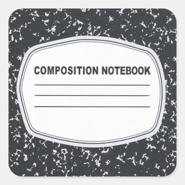 Customizable Composition Notebook Stickers | Zazzle