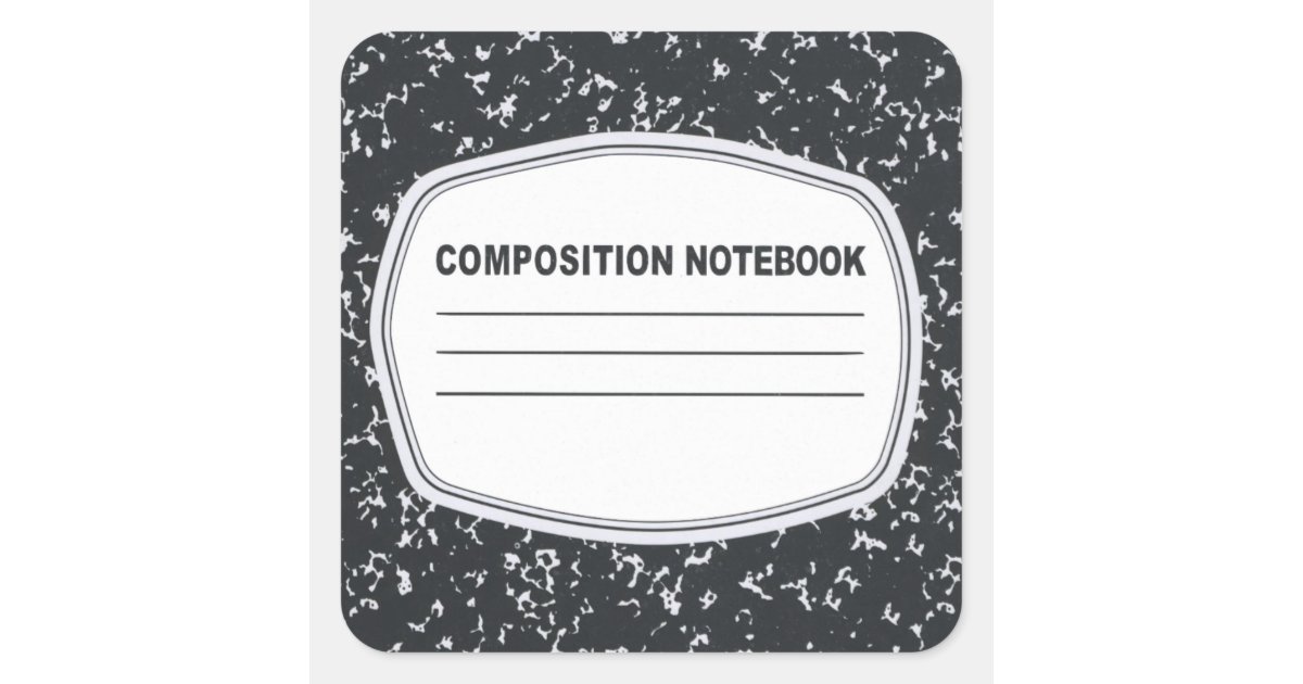 Customizable Composition Notebook Stickers | Zazzle