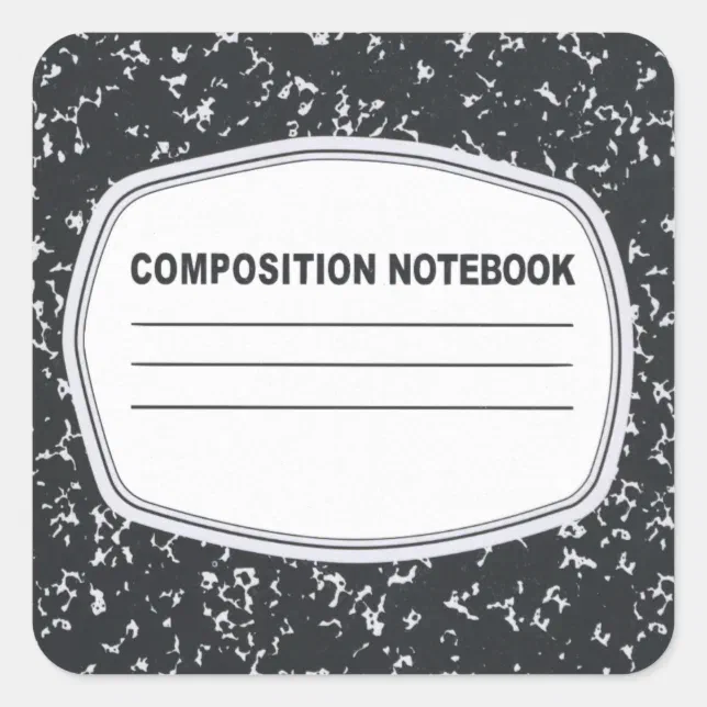 Customizable Composition Notebook Stickers | Zazzle