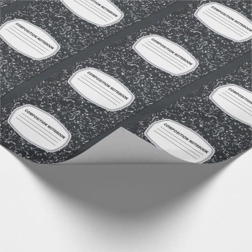 Customizable Composition Notebook Wrapping Paper | Zazzle
