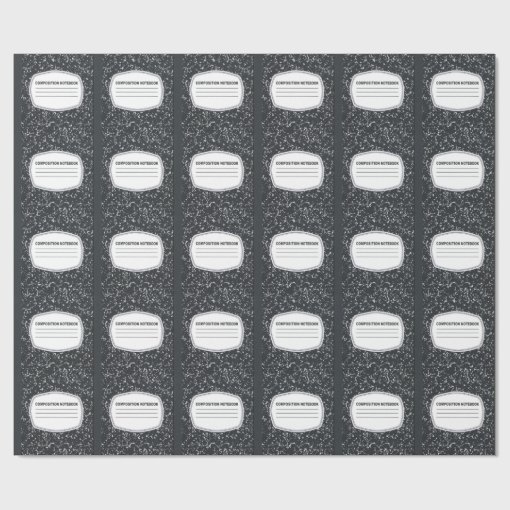 Customizable Composition Notebook Wrapping Paper | Zazzle
