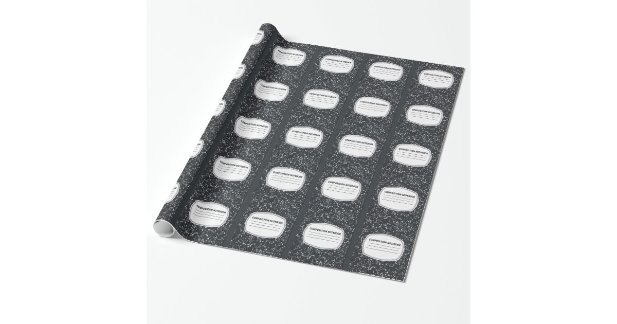 Customizable Composition Notebook Wrapping Paper | Zazzle