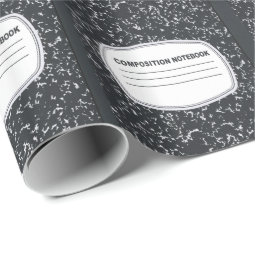 Customizable Composition Notebook Wrapping Paper | Zazzle