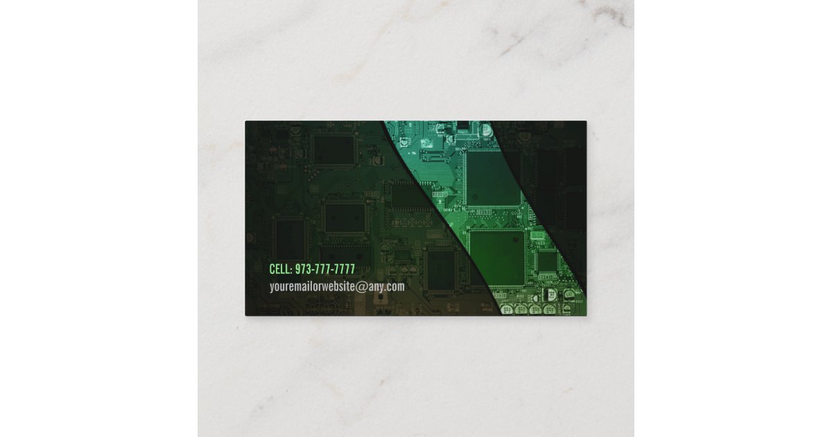 Customizable Computer Chip Business Cards | Zazzle