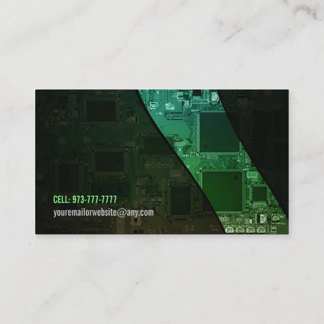 Customizable Computer Chip Business Cards | Zazzle