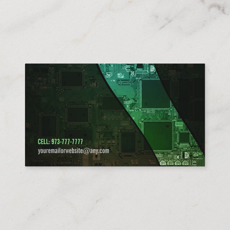 Customizable Computer Chip Business Cards | Zazzle