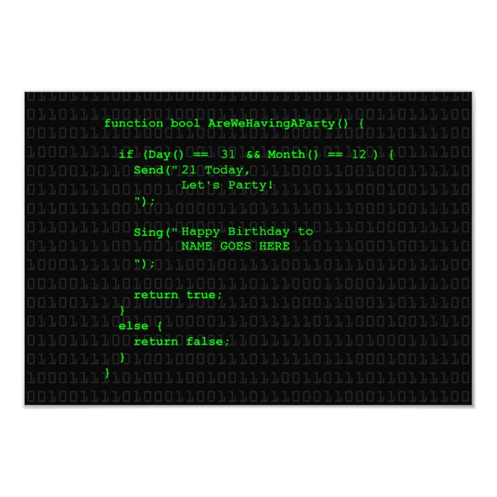 Customizable Computer Program Party Invitation | Zazzle.com