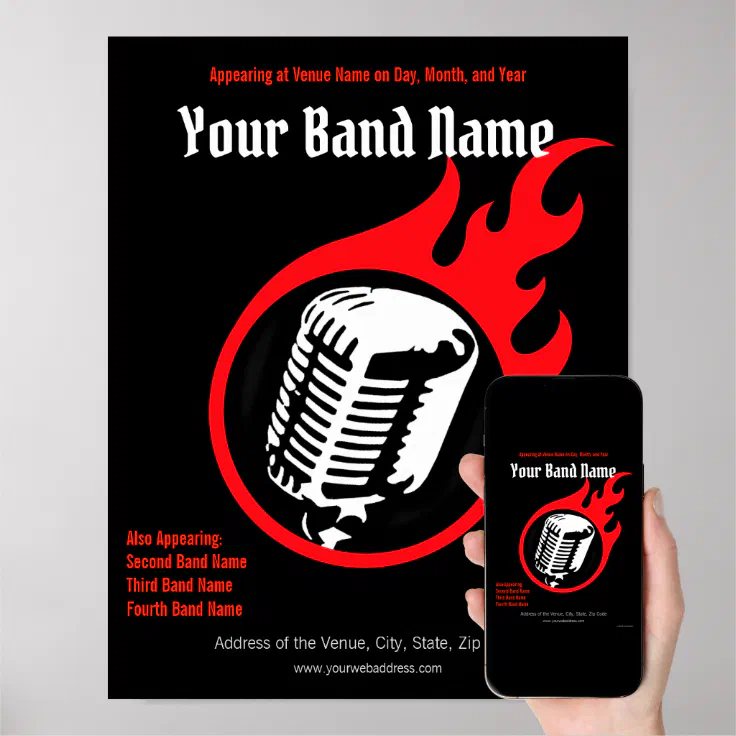 Customizable Concert Poster | Zazzle