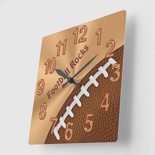 Customizable Cool Football Clocks for Guys | Zazzle
