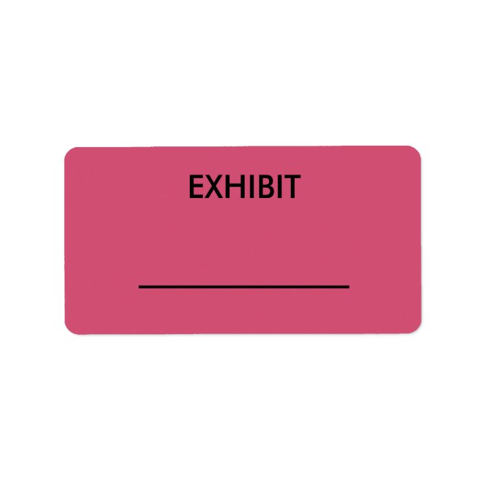 Customizable court reporter exhibit stickers | Zazzle.com