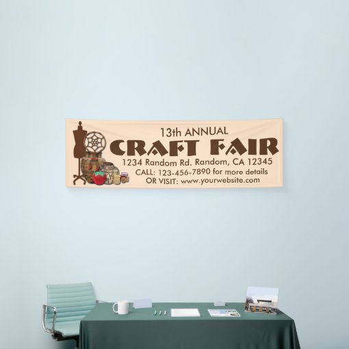 Customizable Craft Fair banner sign | Zazzle