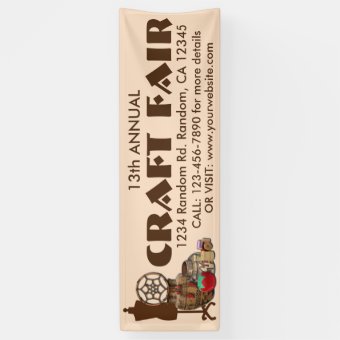 Customizable Craft Fair banner sign | Zazzle