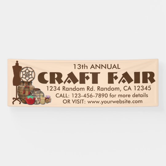 Customizable Craft Fair banner sign | Zazzle.com